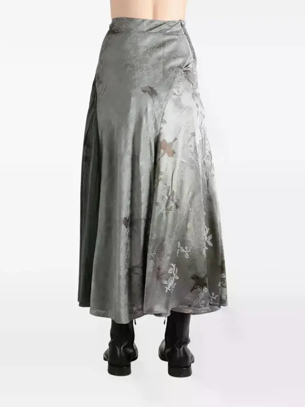 MUTEDANCE Floral-jacquard Asymmetrical Skirt