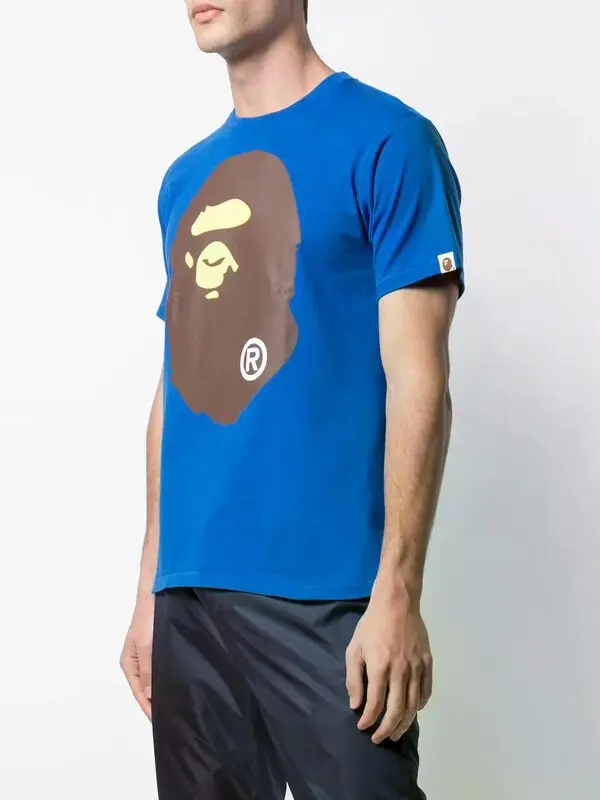 A BATHING APE Logo Print T-shirt - Blue