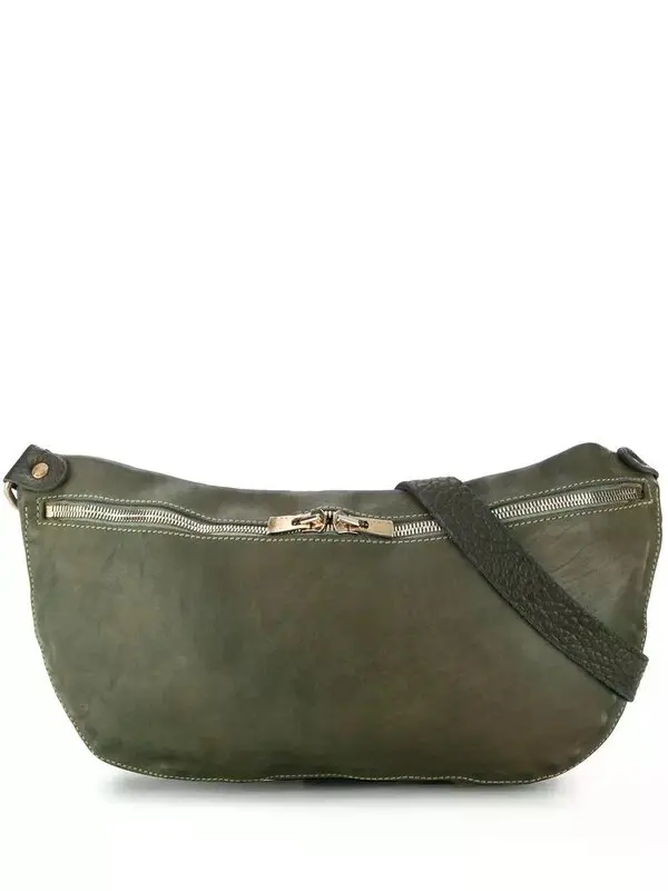 Guidi Contrast Stitching Belt Bag - Green