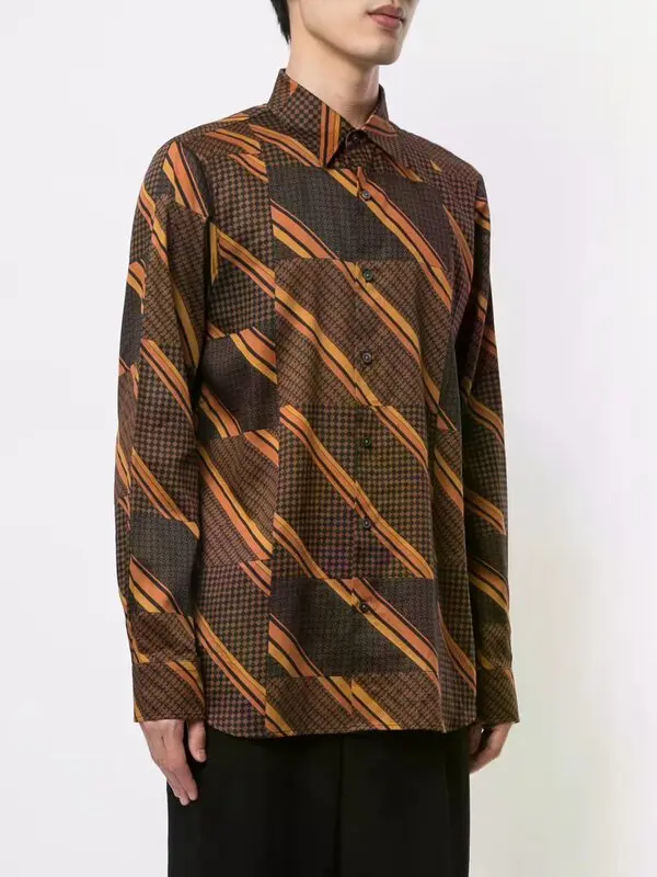 PORTS V Mixed Print Long Sleeve Shirt