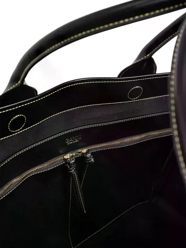 GANNI Logo-tag Multi-pocket Tote Bag