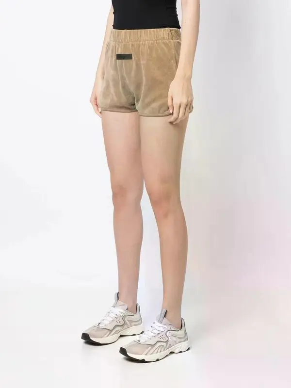 Fear Of God Velvet Effect Logo Tag Shorts