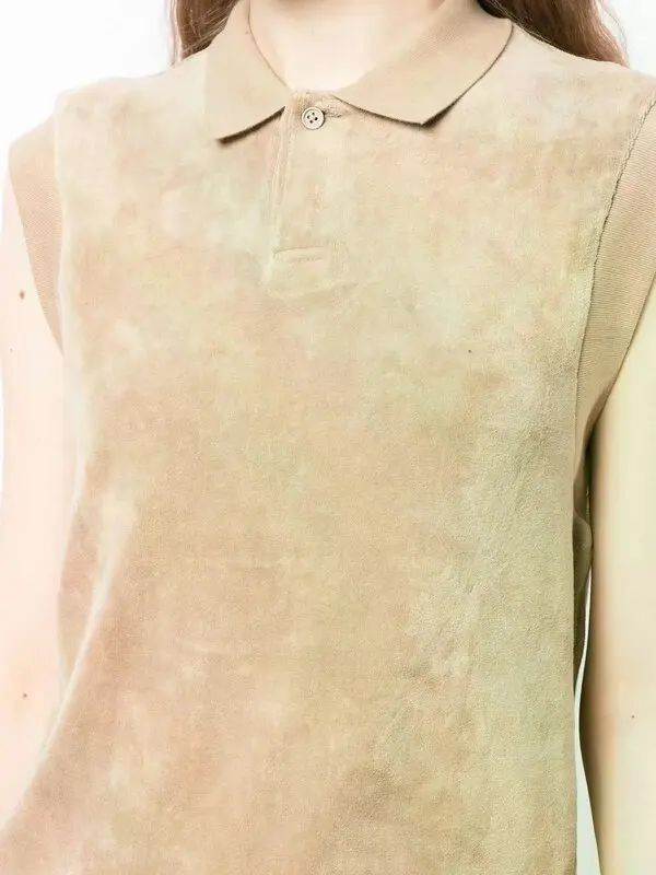 Fear Of God Velour Sleeveless Polo Top