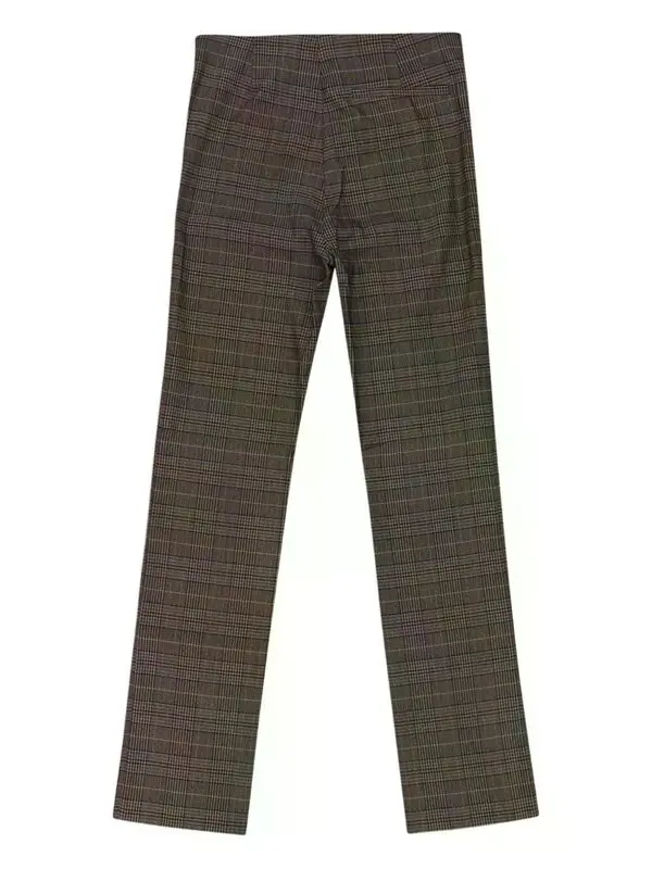 Callipygian Checked Straight-leg Trousers