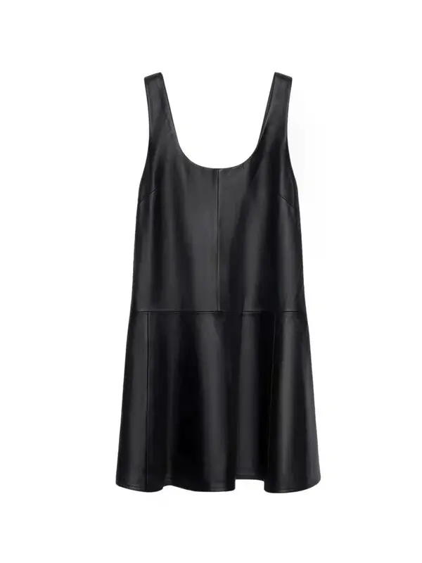 STAND STUDIO Thalia A-line Leather Mini Dress