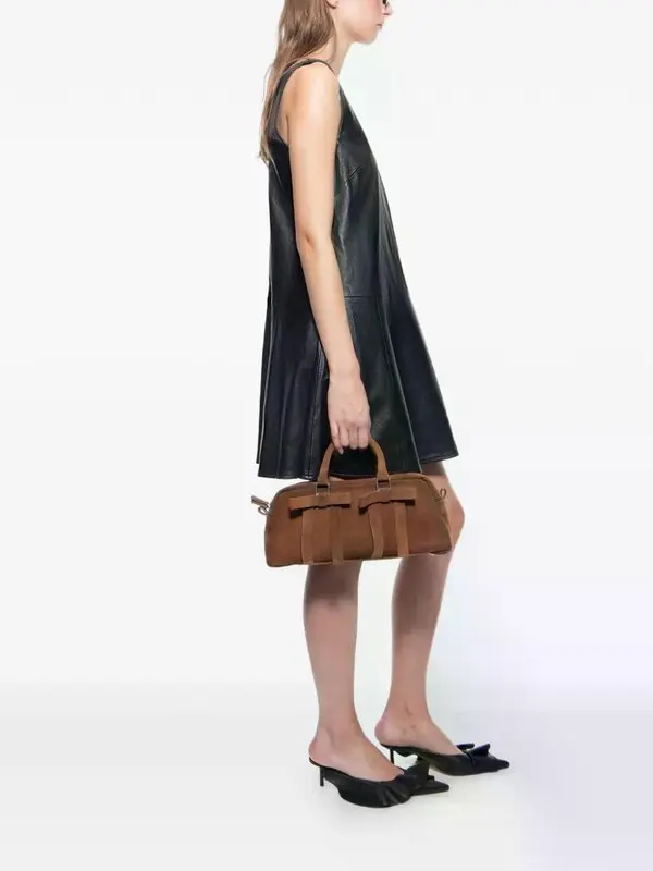 STAND STUDIO Thalia A-line Leather Mini Dress