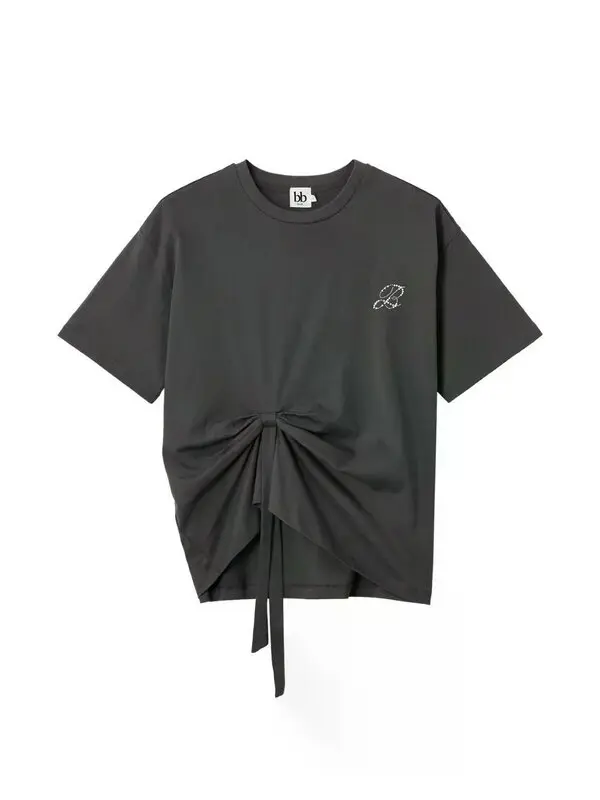 B+AB Cotton T-shirt With Knot Detail
