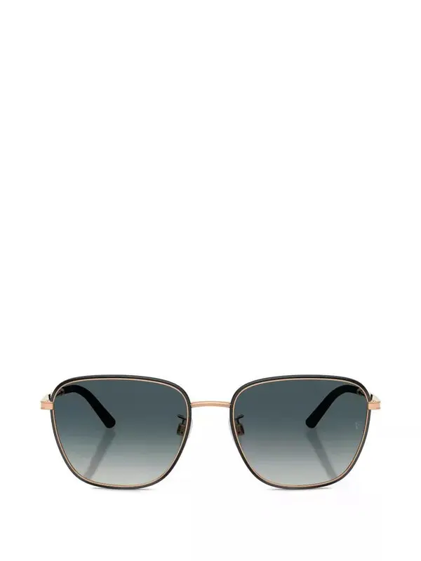 Oliver Spencer Square Frame Sunglasses - Black