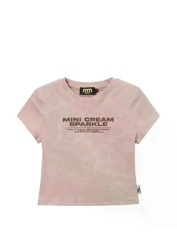 MINI CREAM Logo-print T-shirt - Pink