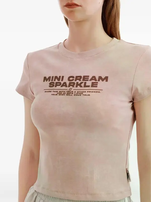 MINI CREAM Logo Print T-shirt