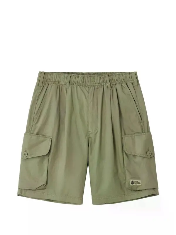 FINGERCROXX Elasticated Waist Cargo Shorts - Green