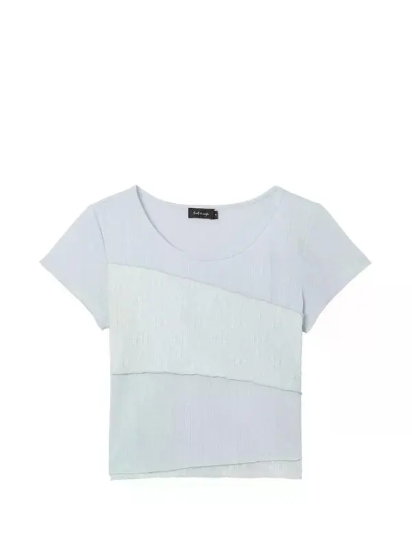 TOUT A COUP Panelled Short-sleeve T-shirt - Blue