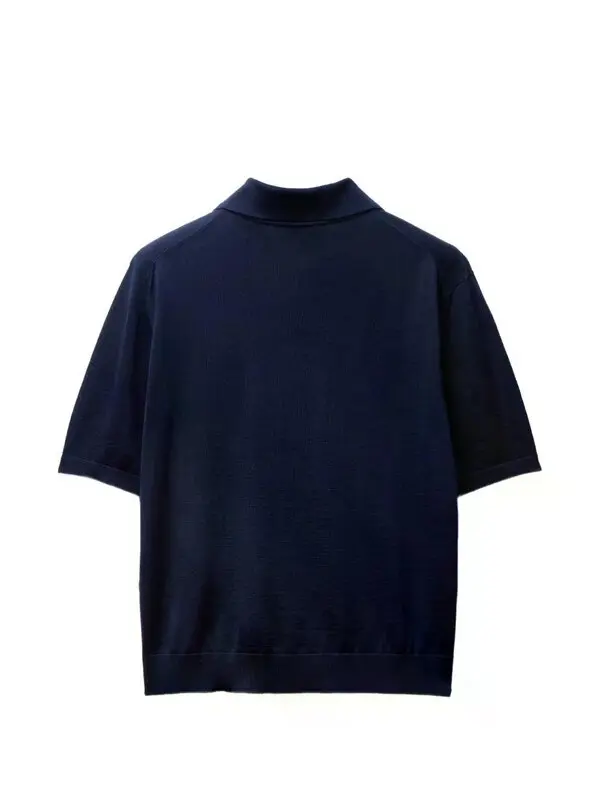 Versace Embroidered Wool Knit Shirt