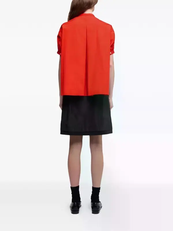 Aspesi Short Sleeve Shirt With Band Collar And Pocket