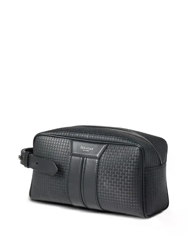 SERAPIAN Zip-up Wash Bag - Black