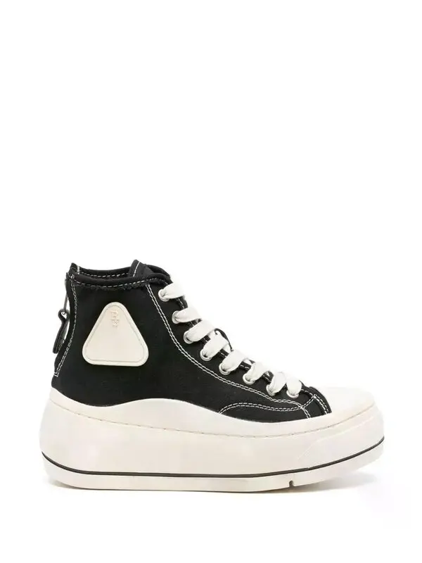 R13 High-top Denim Sneakers - Black