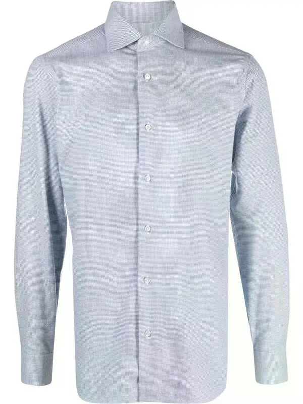 BARBA NAPOLI Checked Long-sleeve Shirt
