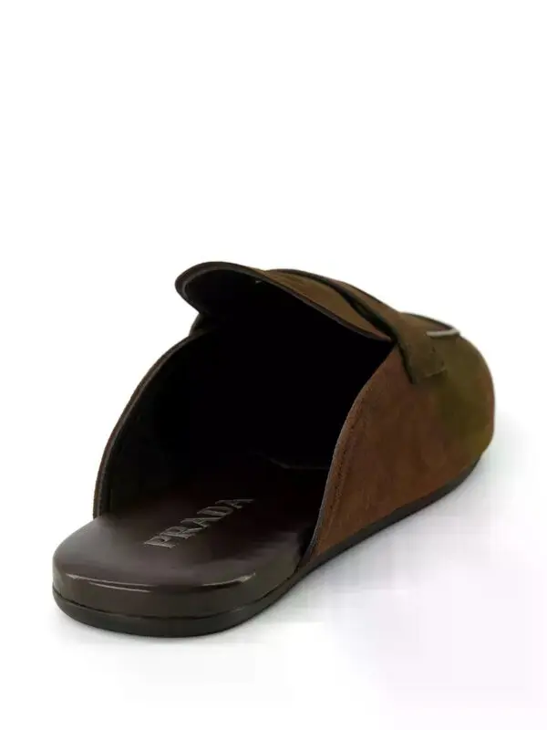 Prada Round-toe Suede Mules