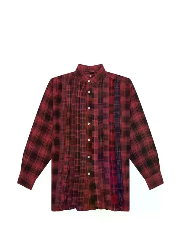 Needles Ribbon Over Dye Flannel Shirt - Red
