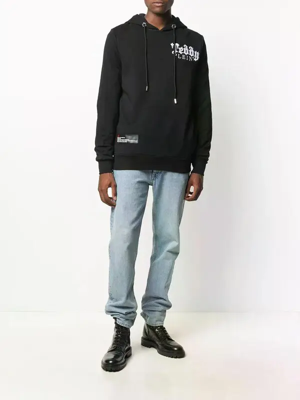 Philipp Plein Embroidered Teddy Print Hoodie