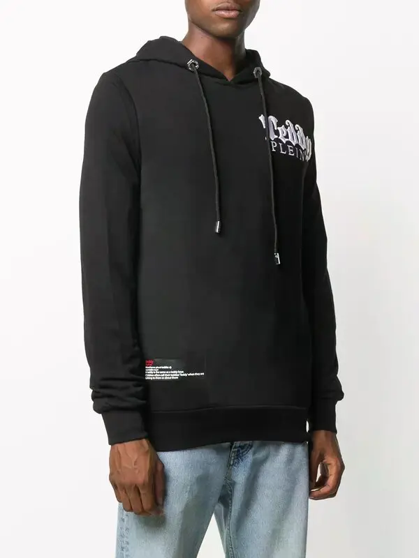 Philipp Plein Embroidered Teddy Print Hoodie