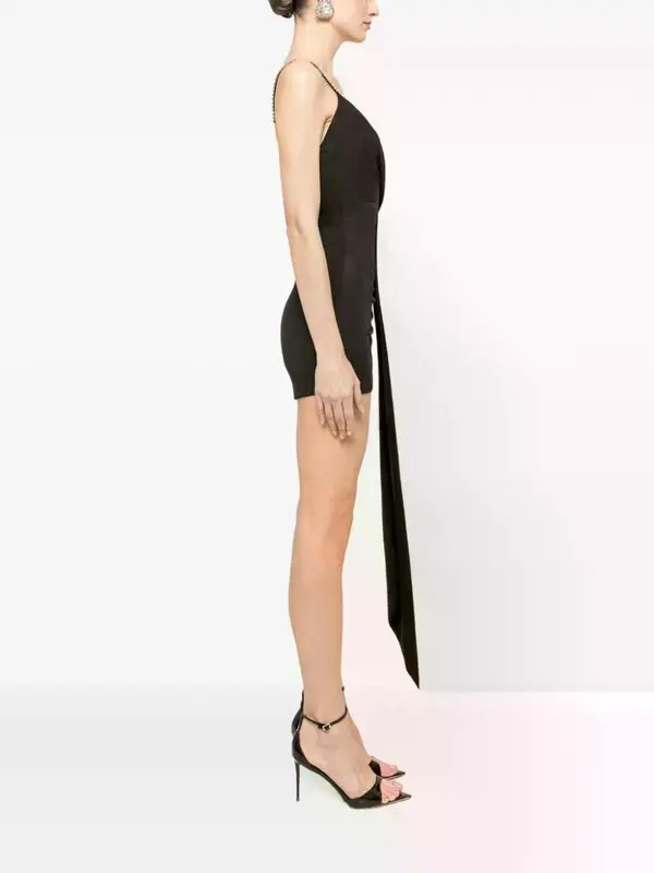 NISSA Backless Draped Mini Dress