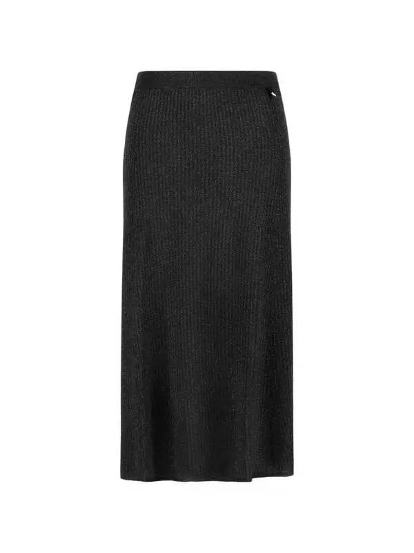 Herno Ribbed Midi Skirt - Black