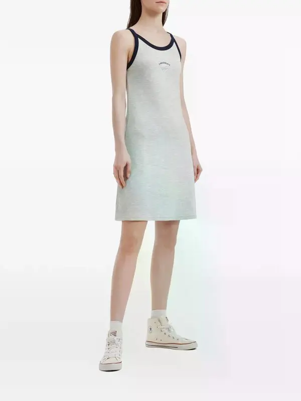 CHOCOOLATE Logo-embroidered Mini Dress - Grey