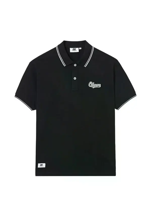 CHOCOOLATE Logo-detail Cotton Polo Shirt - Black