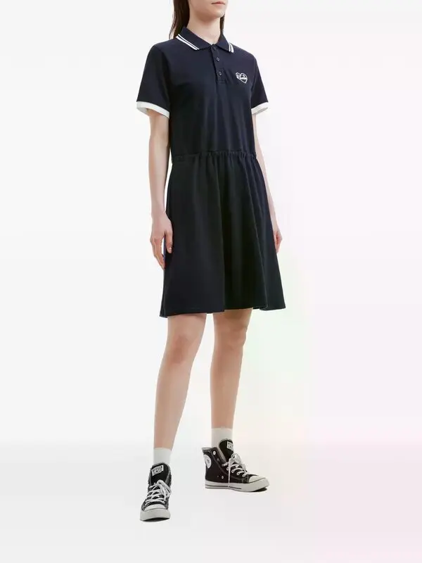 CHOCOOLATE Heart Embroidered Polo Dress