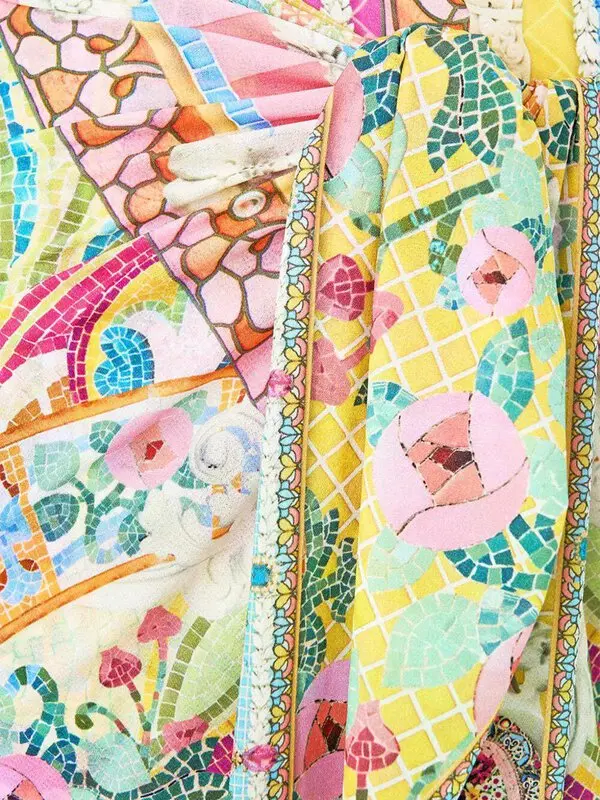 Camilla Layered Tie-front Sarong Skirt