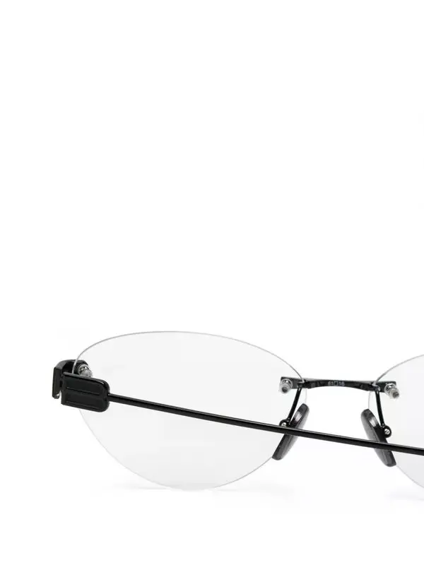 Balenciaga Logo-detail Rimless Eyeglasses