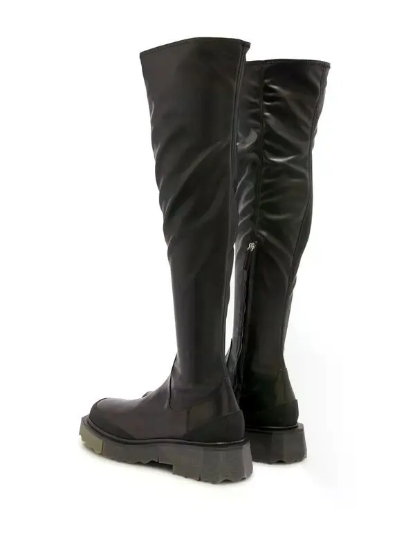 Off-White Knee-length Leather Boots