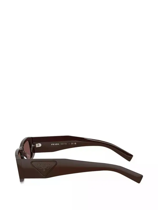 Prada Triangle-logo Sunglasses - Brown