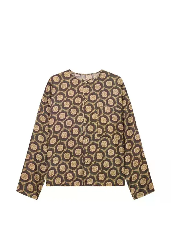 Emporio Armani Patterned Cardigan - Brown