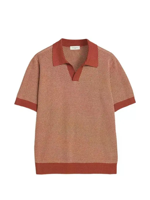 PIACENZA CASHMERE 1733 Textured Polo-collar T-shirt
