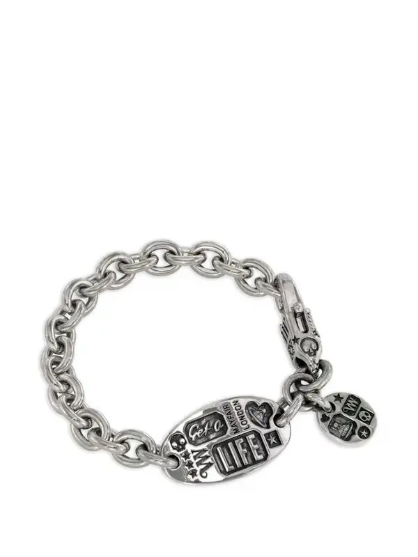 VIVIENNE WESTWOOD Lancelot Engraved Charm Bracelet