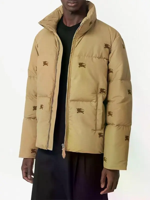 Burberry Embroidered Logo Puffer Jacket