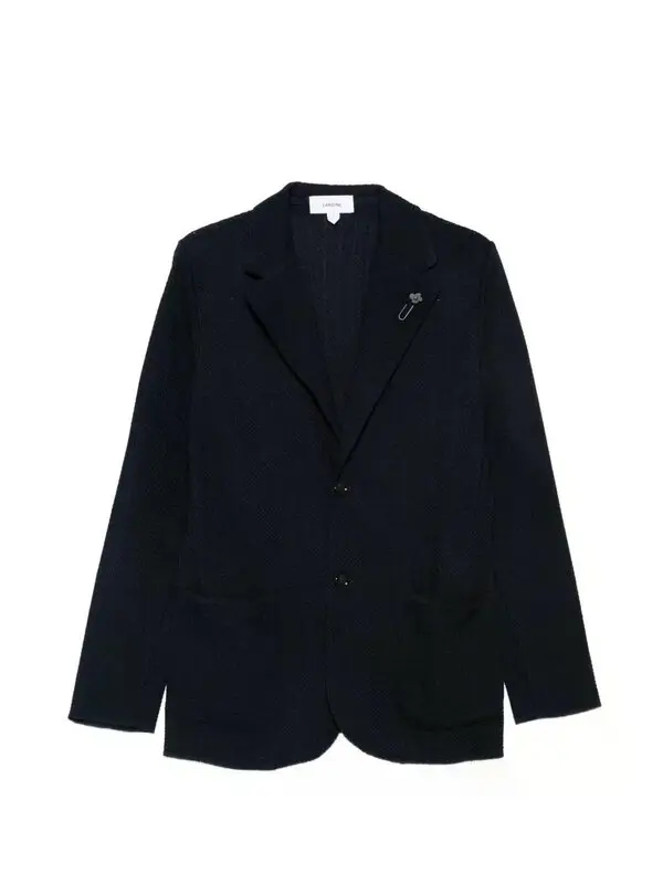 LARDINI Notched-lapel Blazer - Blue