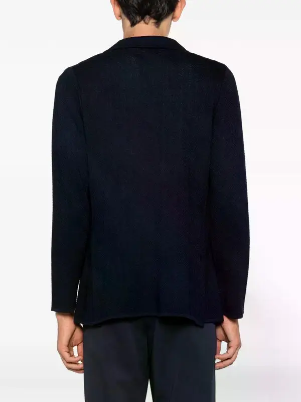 LARDINI Notched-lapel Blazer - Blue