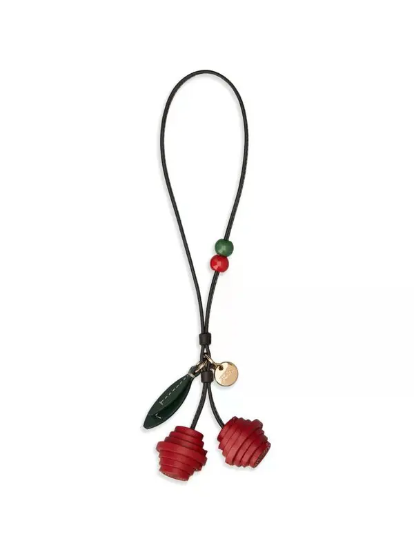 TOD'S Cherry-charm Keyring - Red