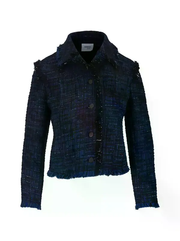 Akris Tweed Jacket With Fringed Trim