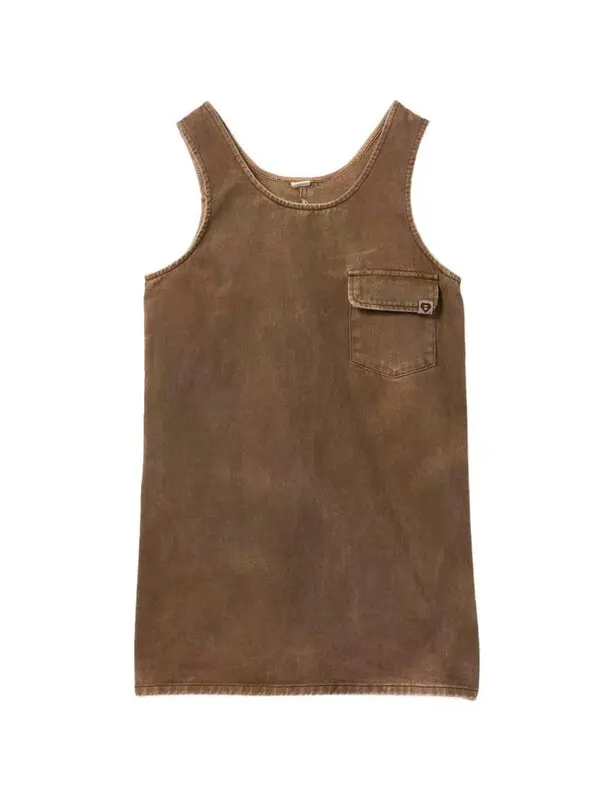 AAPE BY *A BATHING APE Logo-embroidered Sleeveless Dress - Brown