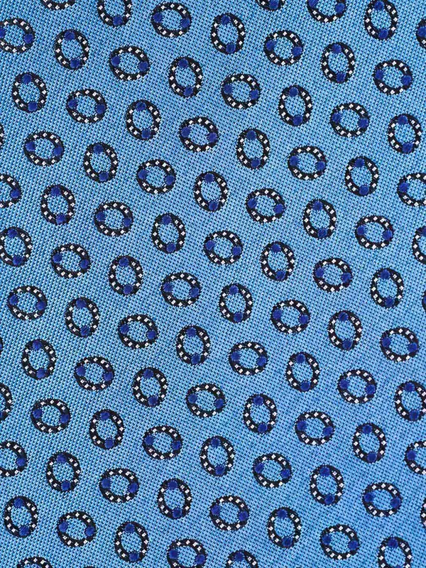 Zegna Medallion-pattern Tie - Blue