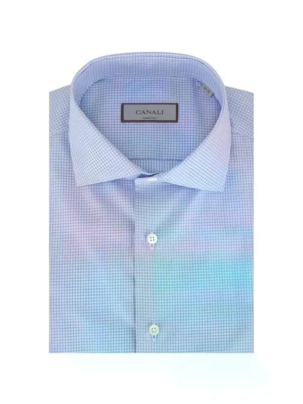 Canali Checked Shirt - Blue