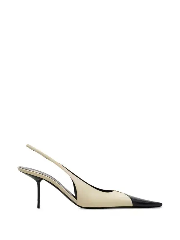 Saint Laurent Babylone Breteuil Slingback Pumps - Neutrals
