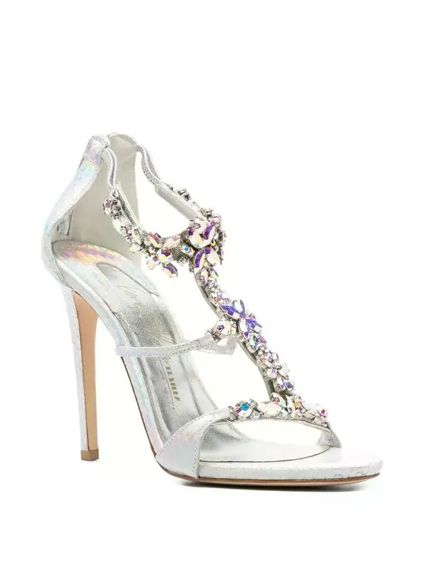 LE SILLA Crystal Embellished Zip Fastening Sandals