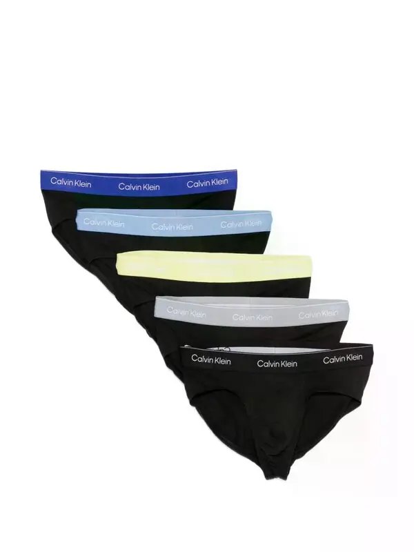 Calvin Klein Logo-waistband Briefs - Black
