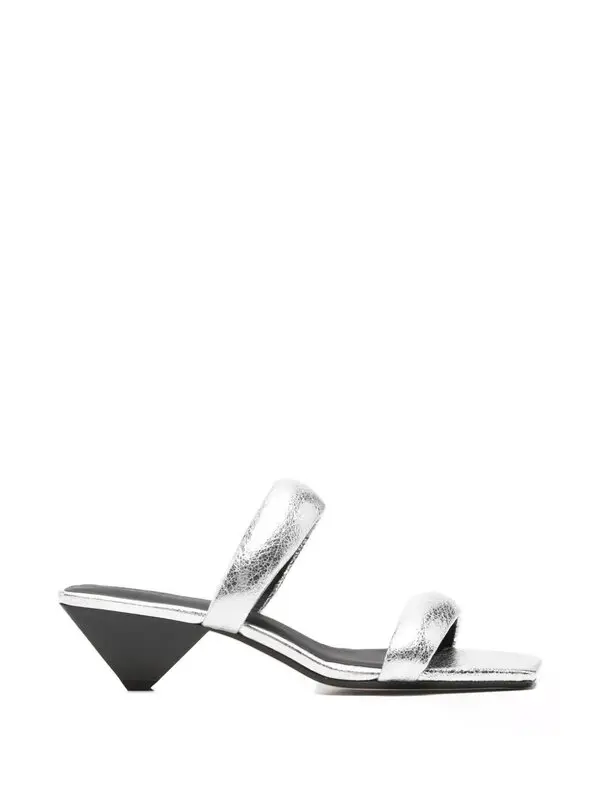 JVAM Cody Square-toe Sandals - Silver
