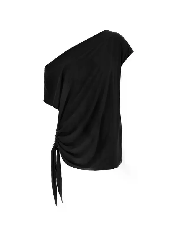 Goldbergh Zaira Top One Shoulder Drawstring Detail